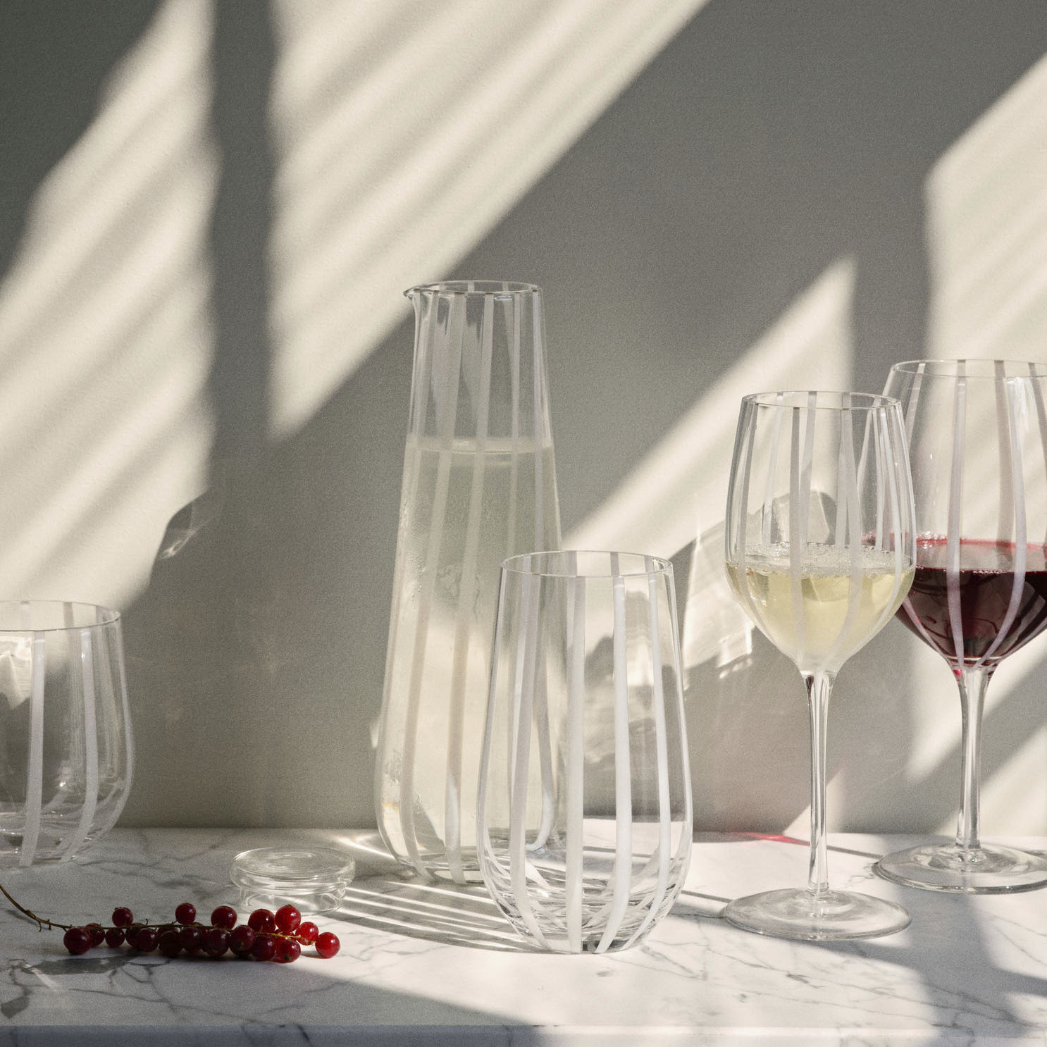 吹制玻璃水壶 - STRIPE - broste - 商用