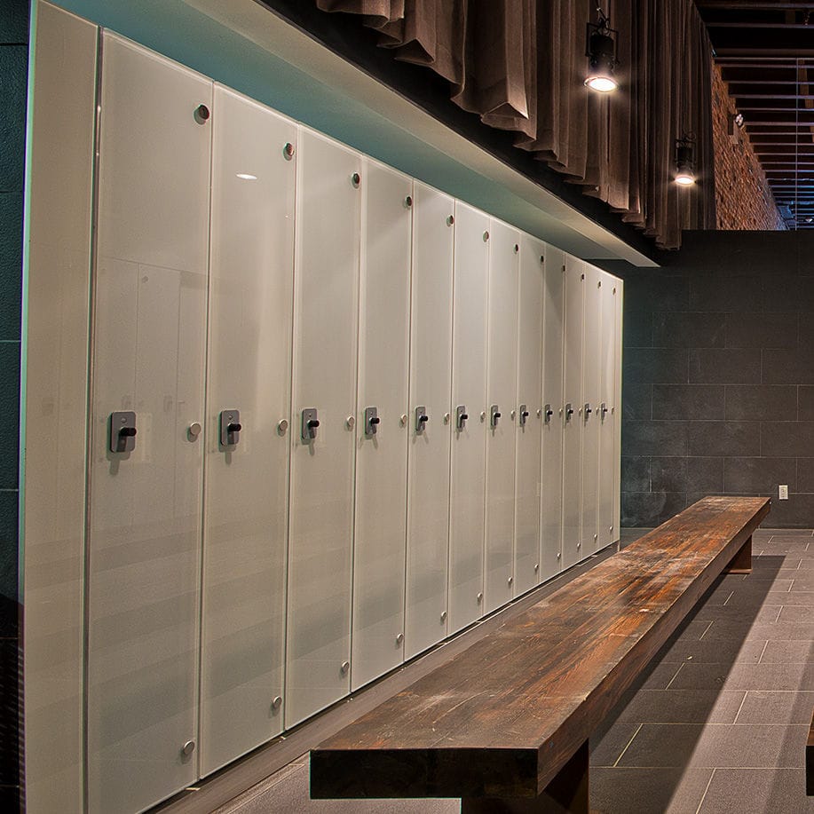 玻璃更衣室储物柜 - EXPOSED HINGE - CARVART - 用于运动设施 / 商用 / 办公室