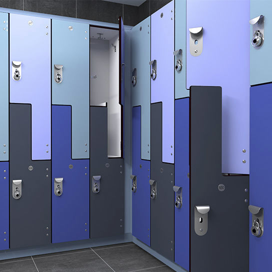 层压材料更衣室储物柜 - Z-STYLE PHENOLIC - Brikley - 用于运动设施 / 仓储 / 安全