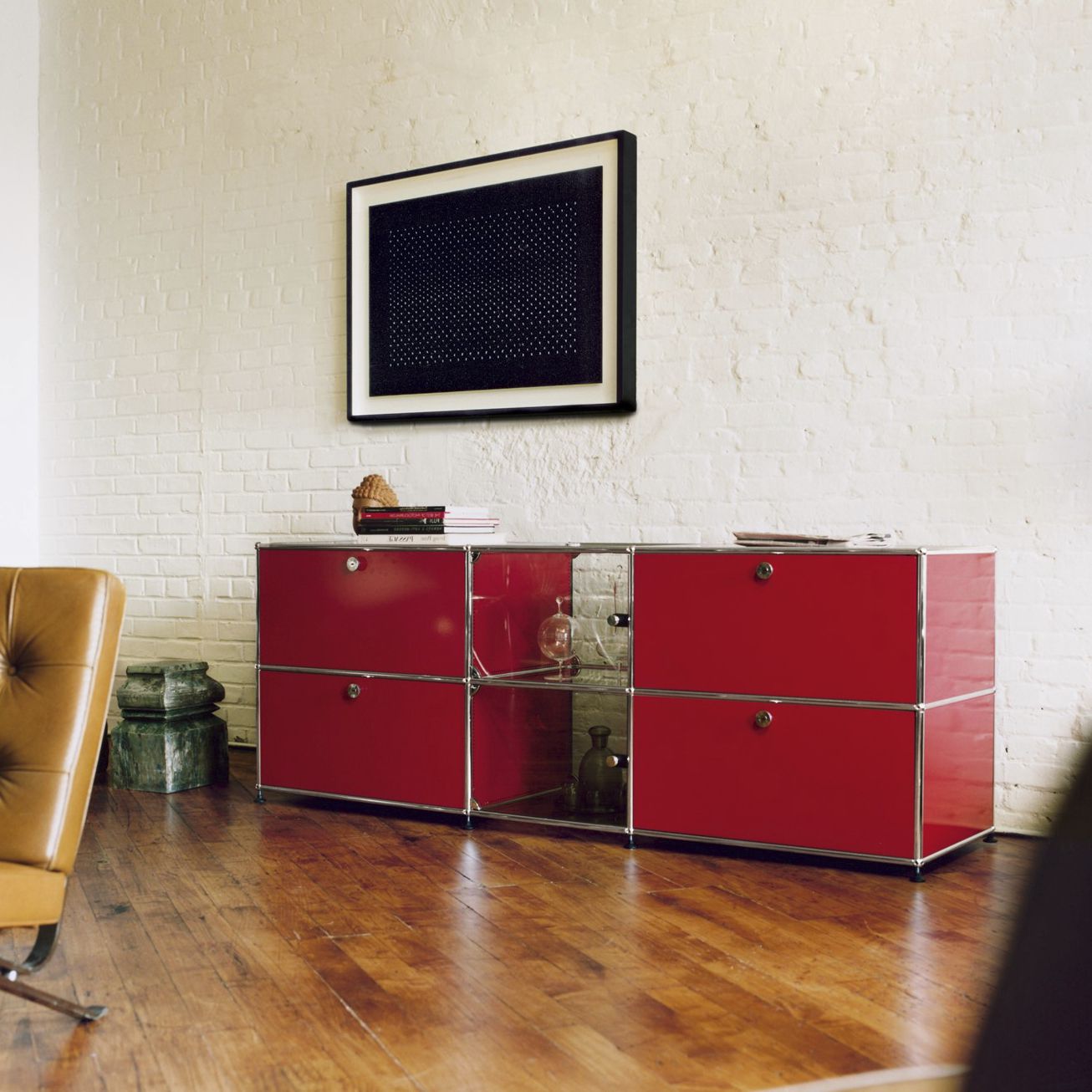 现代风格餐边柜 - USM Haller - USM Modular Furniture - 金属 / 玻璃 / 搁板