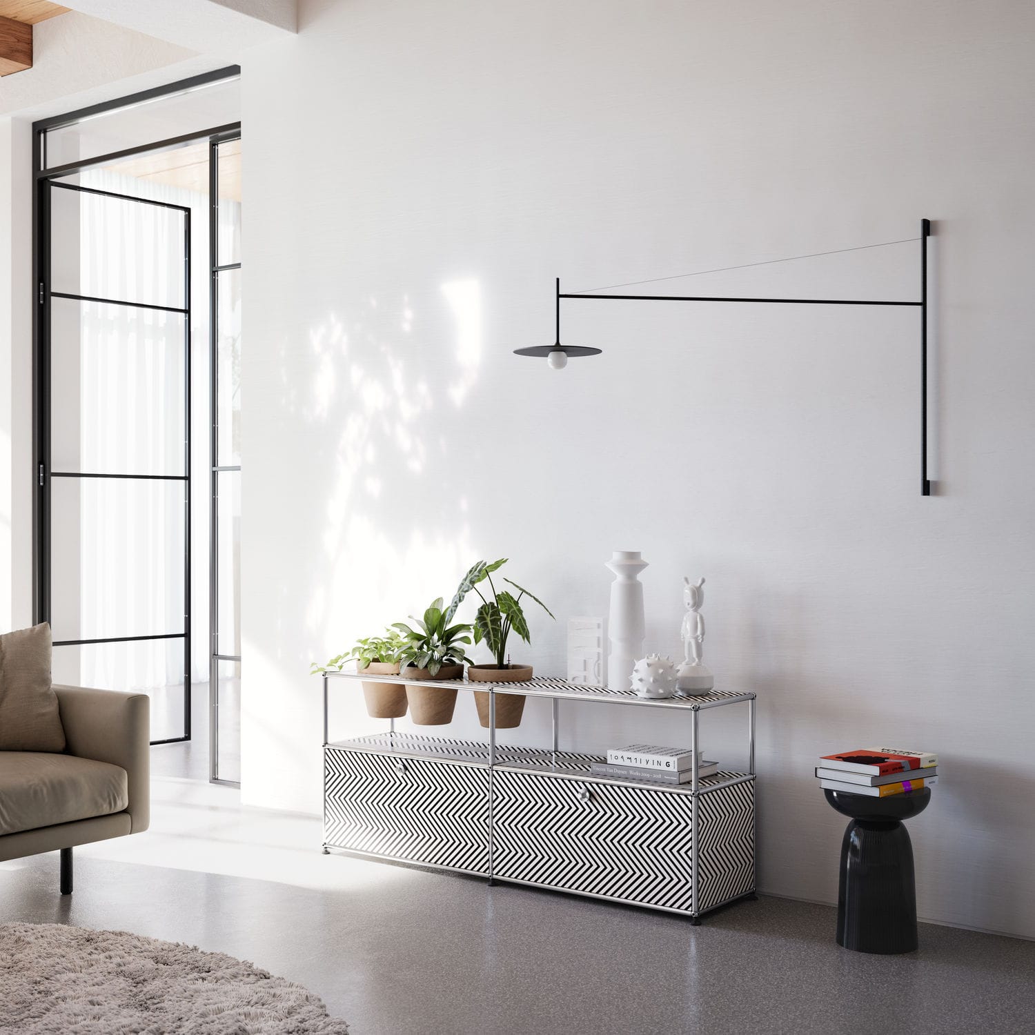 现代风格餐边柜 - USM Haller - USM Modular Furniture - 金属 / 搁板 / 模块