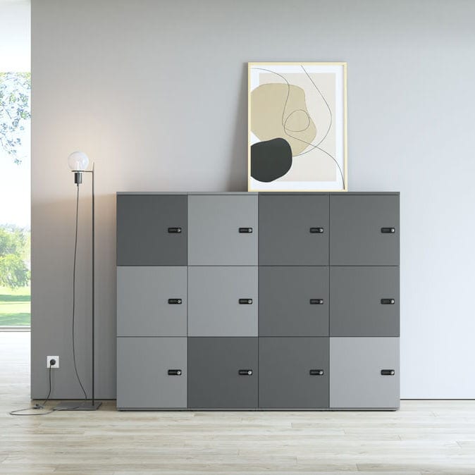 金属更衣室储物柜 - FAMO - 木质 / 密码 / 商用